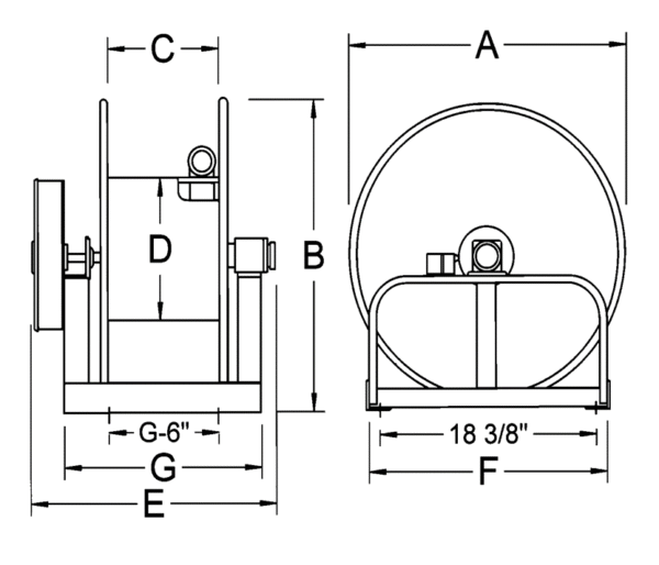 Spring Operated Large Volume Heavy-Duty Hose Reels